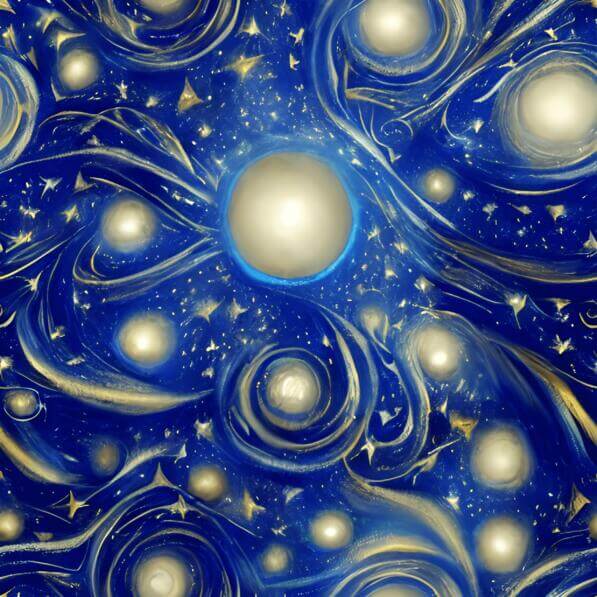 Download Abstract Painting of Starry Sky with White and Gold Stars ...