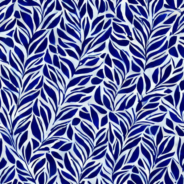 Download Blue and White Leaf Pattern Seamless Background Patterns Online - Creative Fabrica