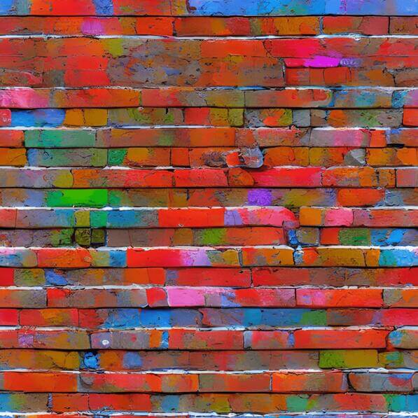 Download Colorful Brick Wall with Bright Paint Patterns Online ...