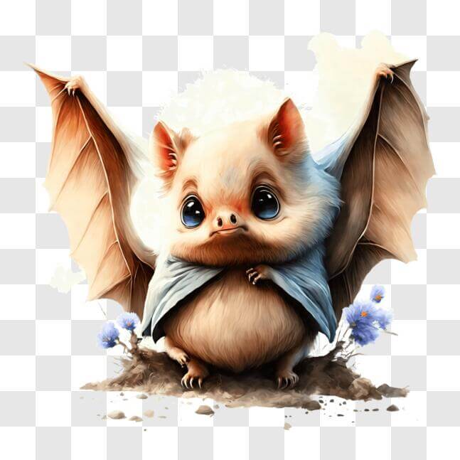 Download Small White Bat with Outstretched Wings PNGs Online - Creative ...