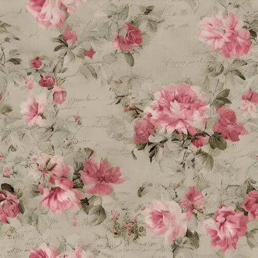 Download Vintage Paper with Pink Roses Patterns Online - Creative Fabrica