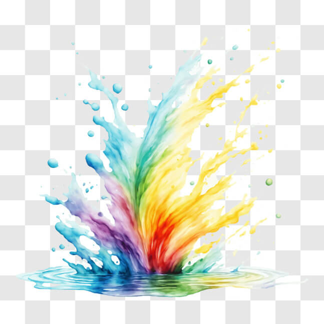 Download Colorful Paint Splash into Water - Abstract Art PNGs Online ...