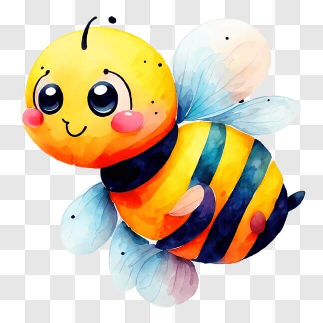 Download Colorful Cartoon Bee for Education and Learning PNGs Online ...