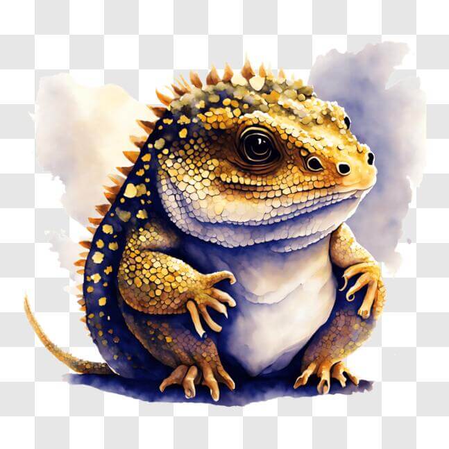 Download Colorful Lizard Sitting on Its Back PNGs Online - Creative Fabrica