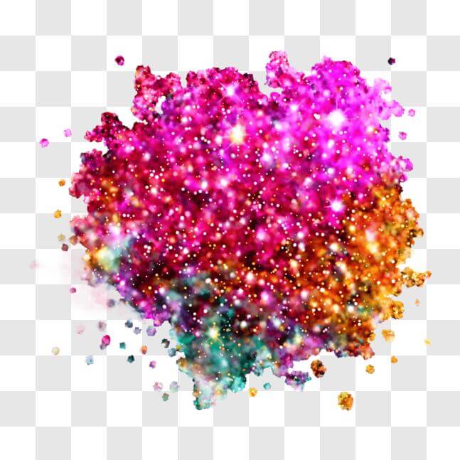 Download Colorful Splash of Glitter Floating in the Air PNGs Online ...