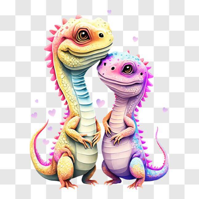 Download Two Lizards Hugging Each Other - Animal Love PNGs Online ...