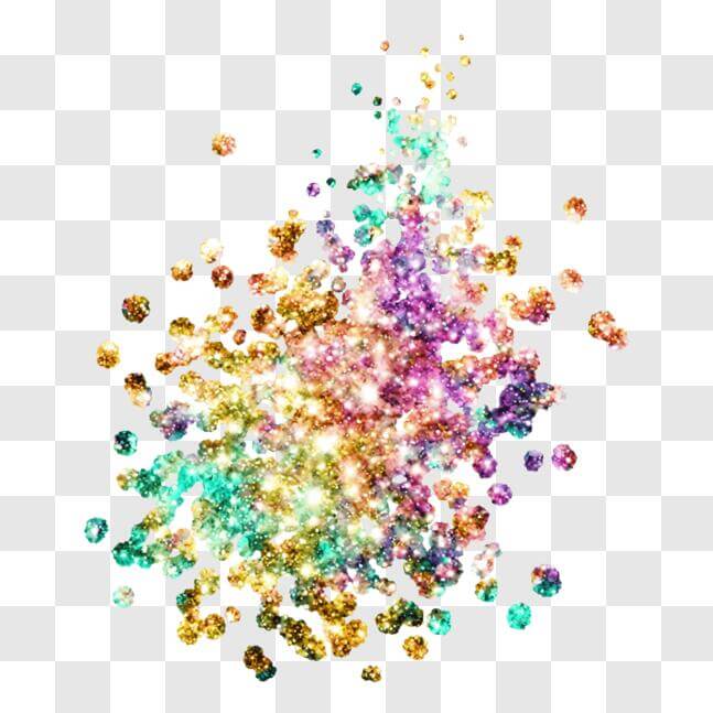 Download Colorful Glitter Explosion on Black Background PNGs Online ...