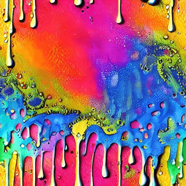 Download Colorful Abstract Painting with Dripping Paint Patterns Online ...