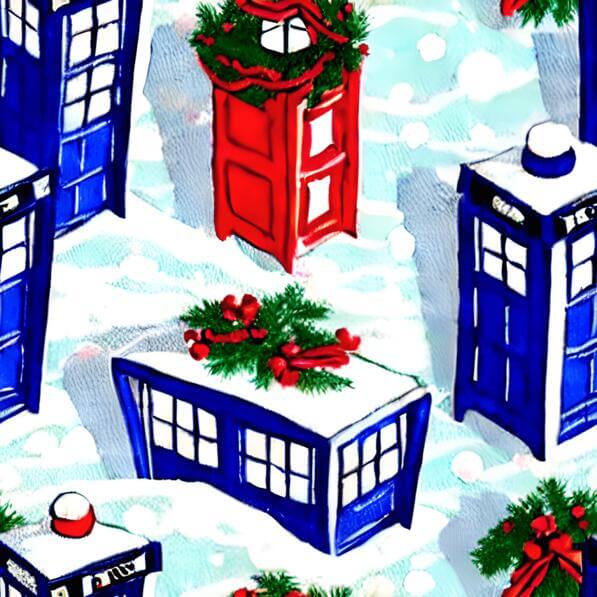 Download Doctor Who Tardis Boxes Holiday Pattern Patterns Online ...