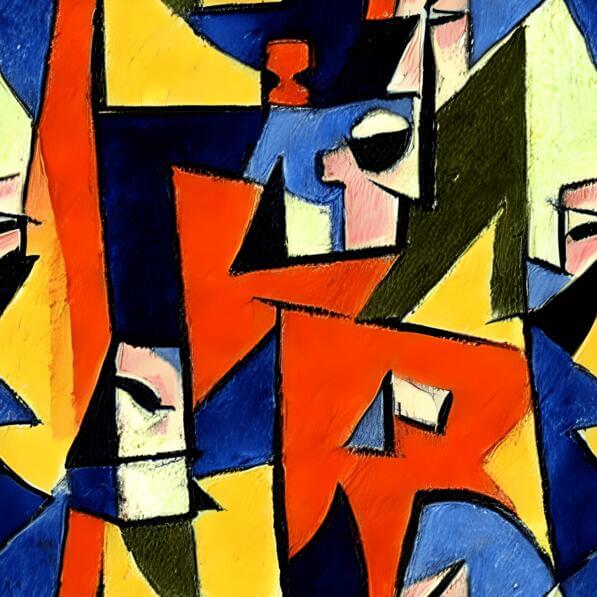Download Colorful Abstract Painting with Geometric Shapes Patterns ...