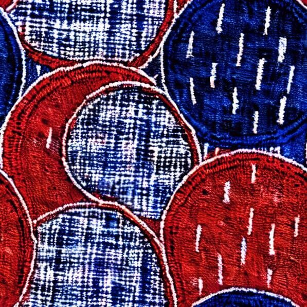 Download Colorful Abstract Fabric with Circles in Various Sizes and ...