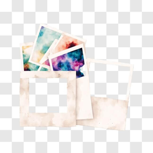 Download Creative Polaroid Frames with Various Photos PNGs Online ...