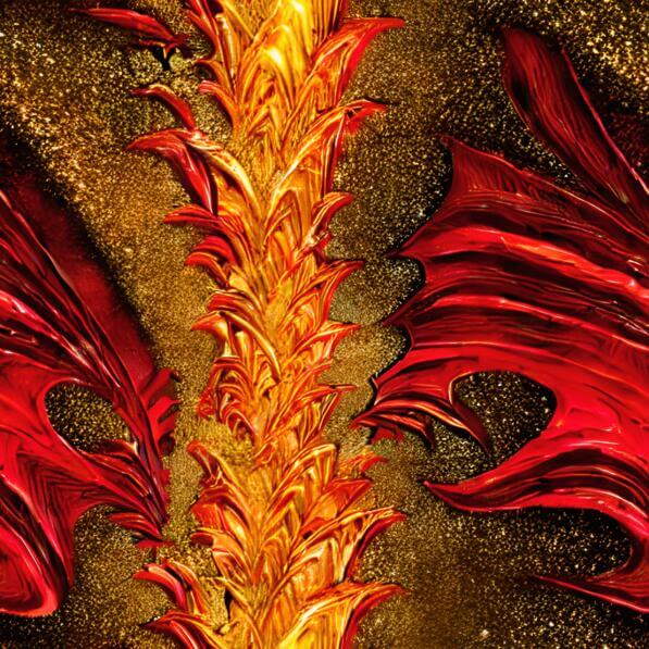 Download Abstract Dragon Artwork with Red and Dark Brown/Black Dragons ...