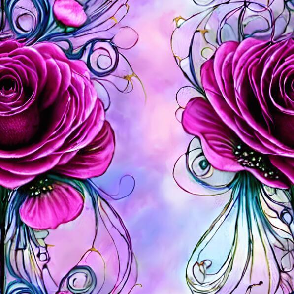 Download Pink Rose Floral Pattern Patterns Online - Creative Fabrica