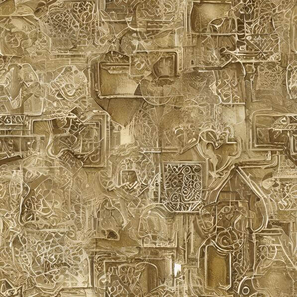 Download Abstract Beige Wallpaper with Geometric Shapes and Decorative ...