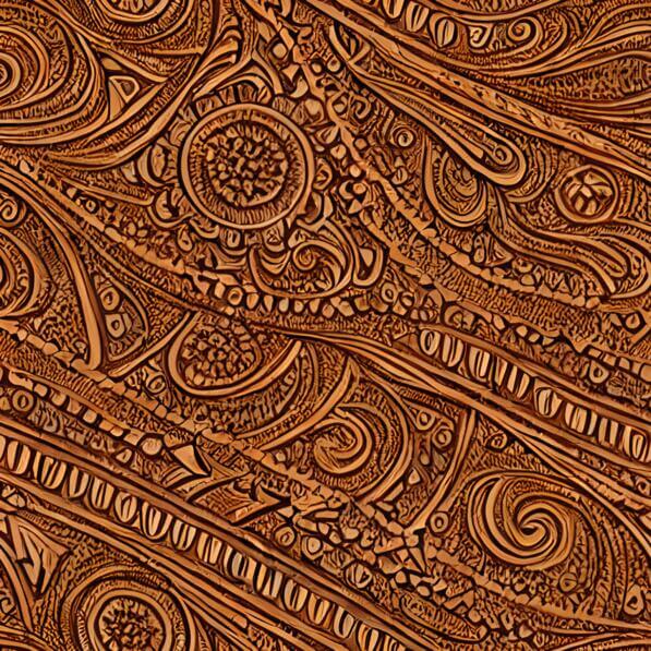 Download Brown Leather Surface with Intricate Patterns and Designs ...