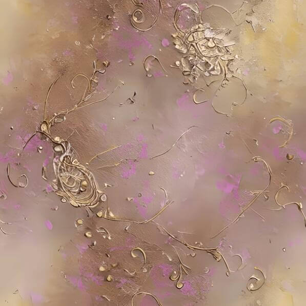 Download Abstract Painting with Swirls and Flowers on Beige Background ...