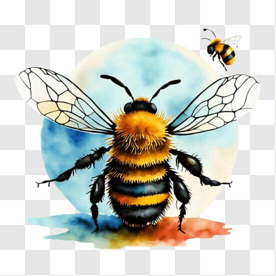 Download Cute and Playful Bees Hugging Each Other PNG Online - Creative ...