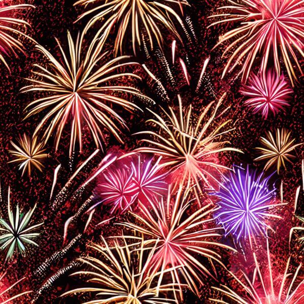 Download Colorful Fireworks Seamless Pattern on Black Background ...