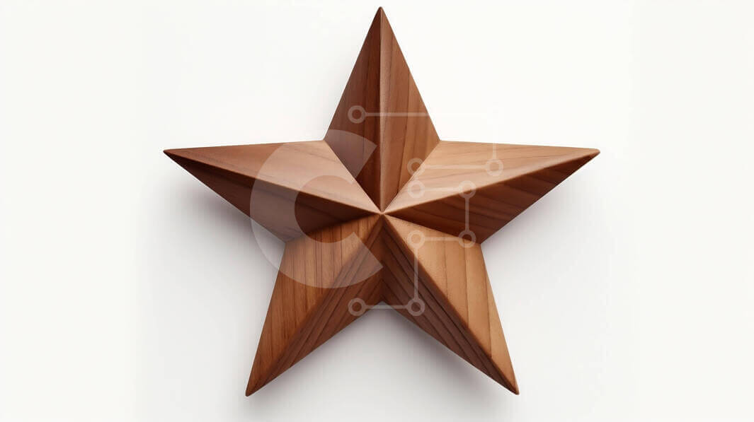 Decorative Star-shaped Wooden Object stock photo | Creative Fabrica