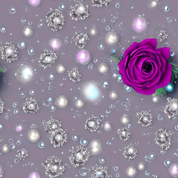 Download Purple Rose with Pearls and Diamonds Patterns Online ...