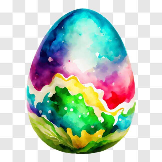 Download Colorful Watercolor Easter Egg PNGs Online - Creative Fabrica