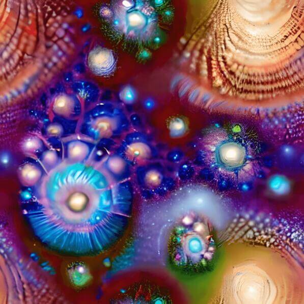 Download Colorful Fractal Art Image of Connected Flower Shapes Patterns ...