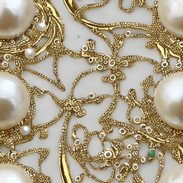 Download Gold-Plated Surface with Pearls and Jewelry Patterns Online ...