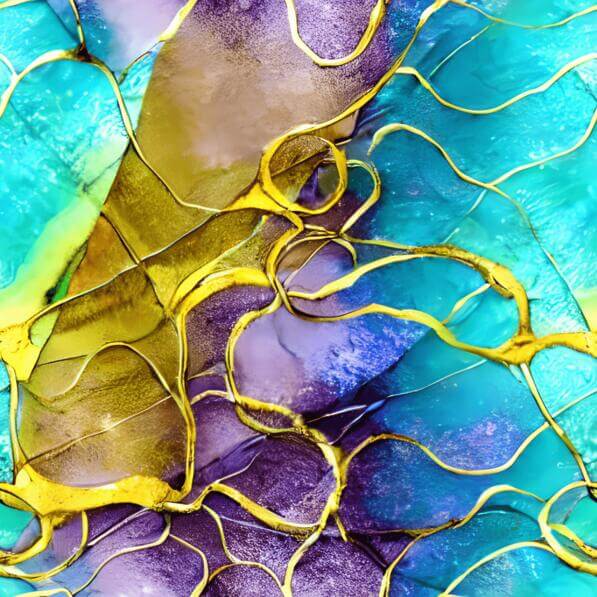 Download Colorful Abstract Painting with Blue, Purple, and Yellow ...