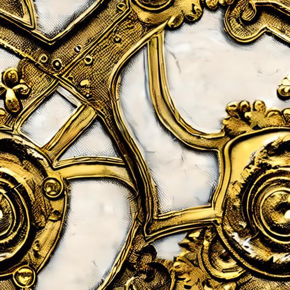 Download Intricate Gold Background with Gears and Furniture Patterns ...