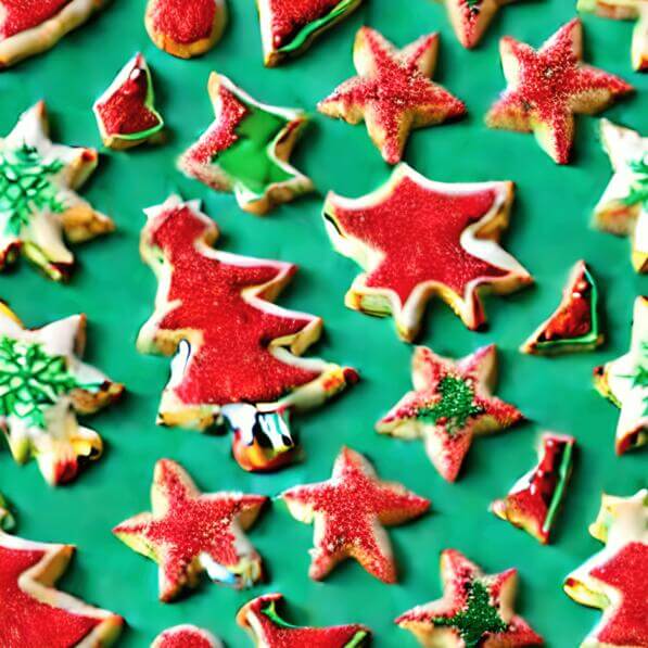 Download Colorful Christmas Cookies with Various Shapes and Colors ...