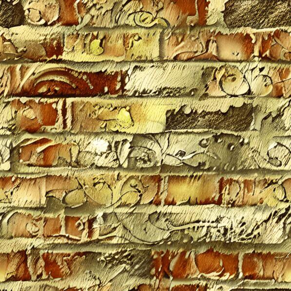 Download Decorative Brick Wall with Artistic Patterns and Designs ...
