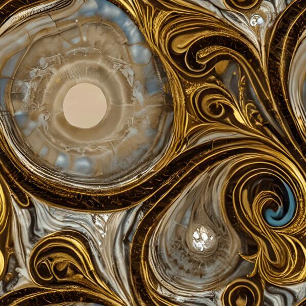 Download Abstract Gold and Black Swirls and Eye Pattern Patterns Online ...