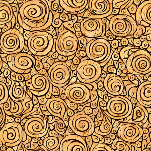 Download Swirls and Spirals Seamless Pattern in Brown, Gold, and Ivory ...