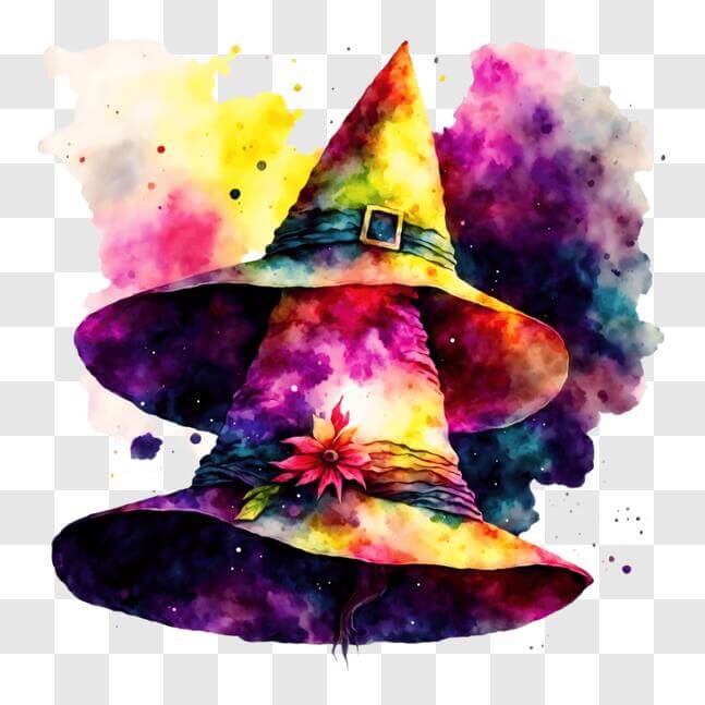 Download Colorful Witches Hats Poster PNGs Online - Creative Fabrica