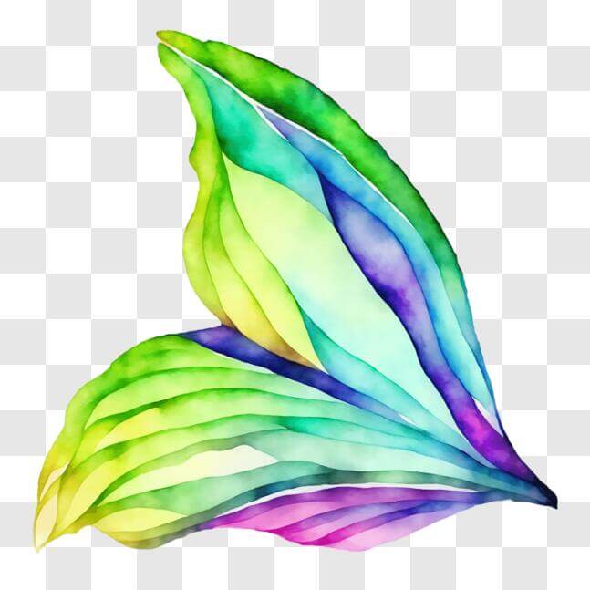 Download Colorful Butterfly or Mermaid's Tail Abstract Artwork PNGs ...