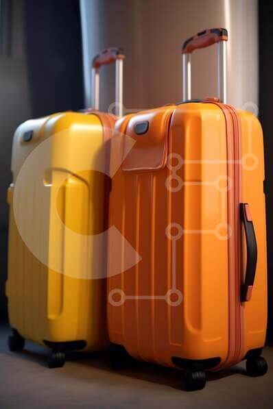 Brightly Colored Suitcases for Travel stock photo | Creative Fabrica