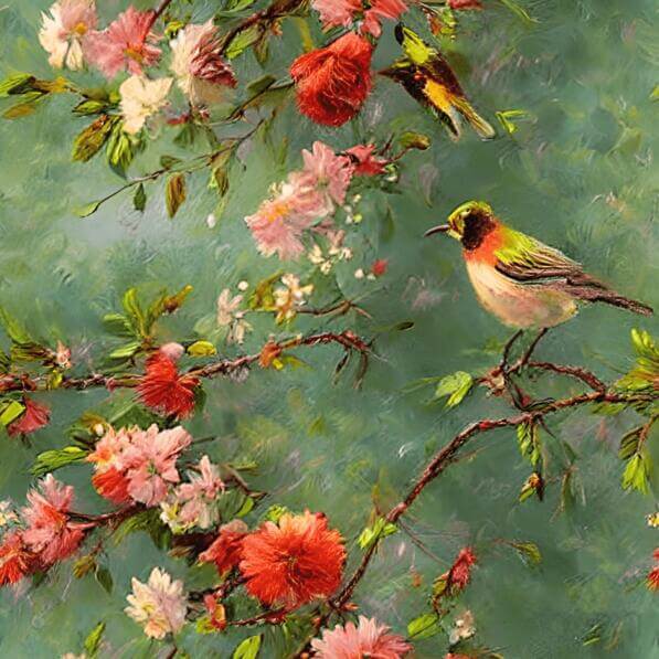 Download Birds on a Tree Branch Art Installation Patterns Online ...