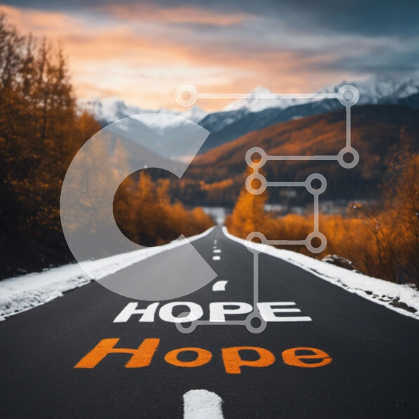 Download Road of Hope in Snowy Landscape Stockphotos Online - Creative ...