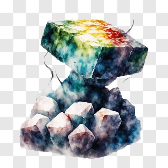 Download Colorful Rock Art or Minecraft Inspiration PNGs Online ...