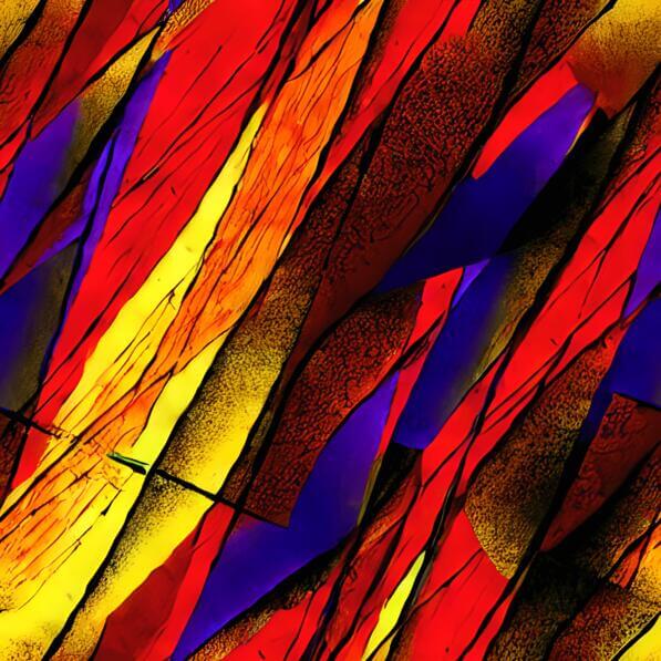 Download Colorful Abstract Painting with Glass-Like Shapes and Bright ...