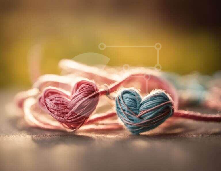Heart-shaped Yarn Balls - Love and Friendship stock photo | Creative ...