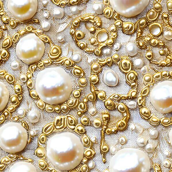 Download Elegant and Sophisticated Embroidered Fabric with Pearls and ...