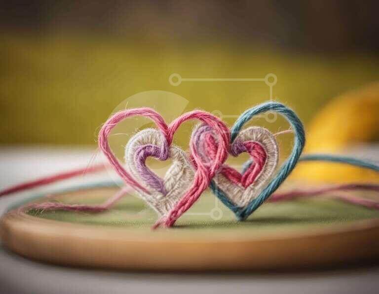 Fil en forme de coeur symbolisant l'amour et l'amitié photo stock ...