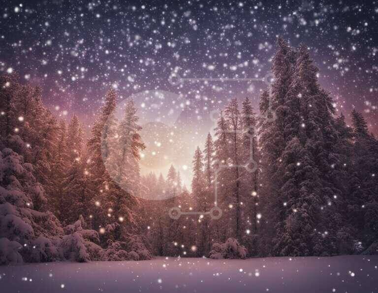 Winter Wonderland - Snowy Forest Scene stock photo | Creative Fabrica
