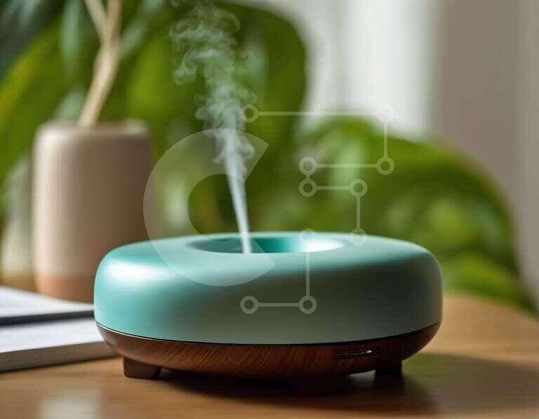 Aroma Diffuser with Steam - Improve your well-being stock photo ...