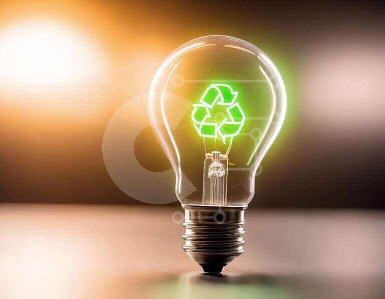 Promote Environmental Awareness with an Eco-Friendly Light Bulb stock ...