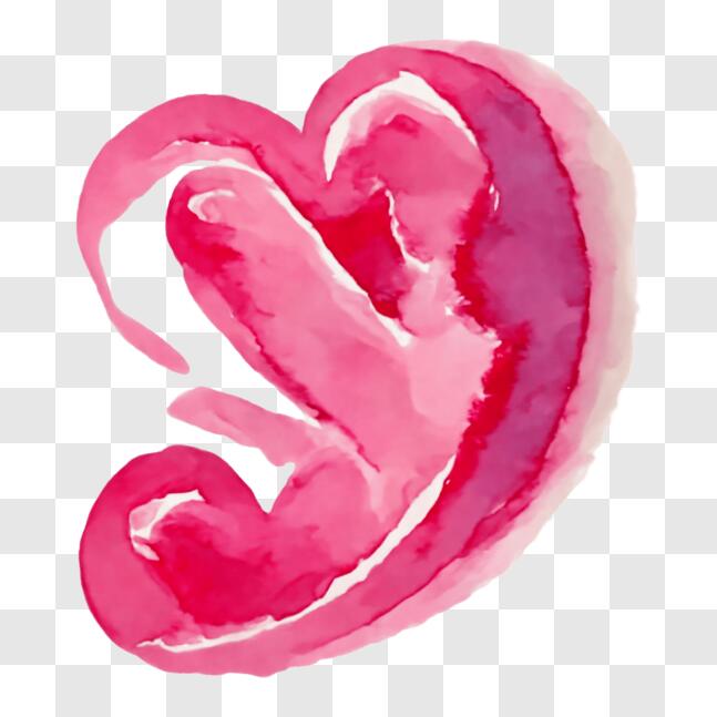 Download Pink Heart-shaped Drawing: Symbolizing Pregnancy and Birth ...