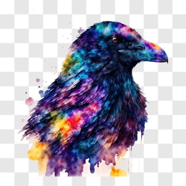 Download Colorful Bird Head with Abstract Paint Splashes PNGs Online ...