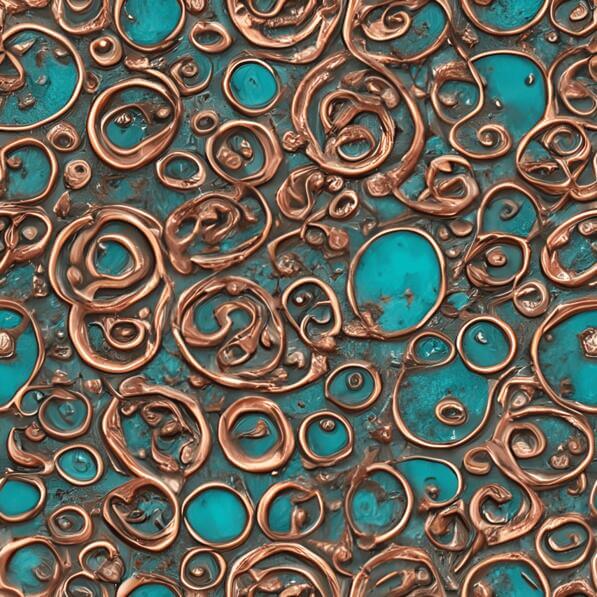 Download Copper and Turquoise Swirled Pattern for Jewelry and ...